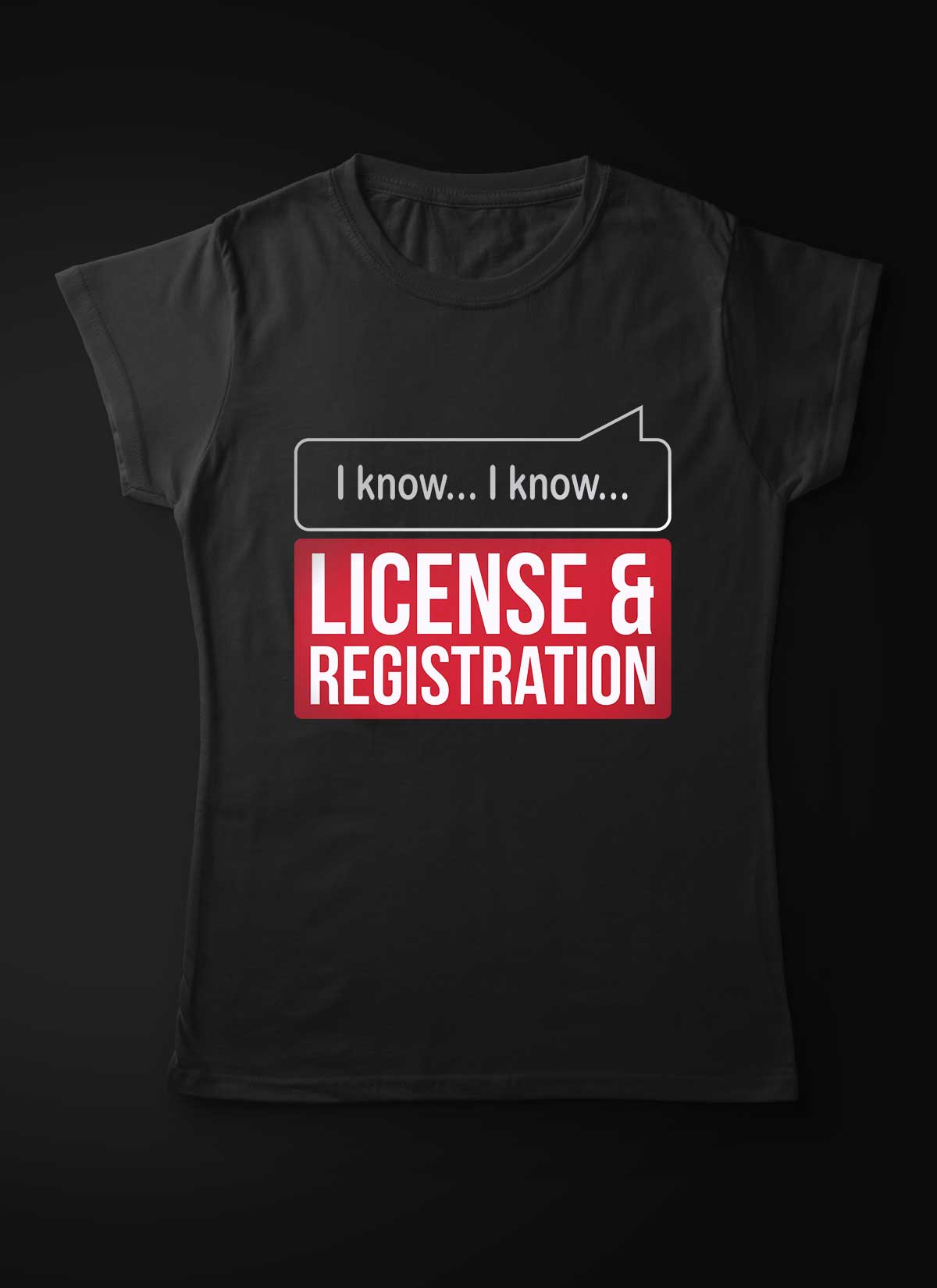 Motorcycle License & Registration Women T-Shirt | Ridezza